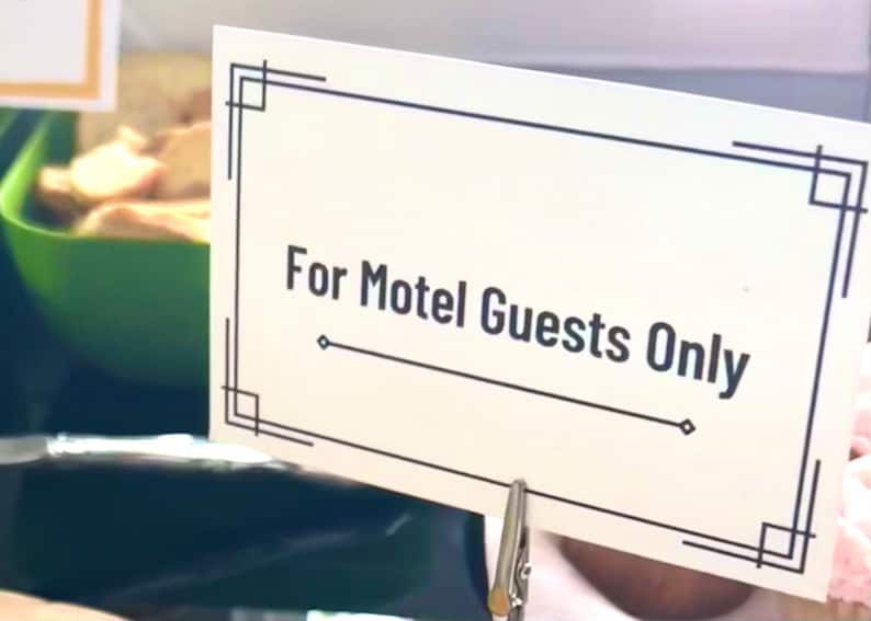 Schitt's Creek Motel Guests Only Table Sign || 3 X 5in || Instant ...