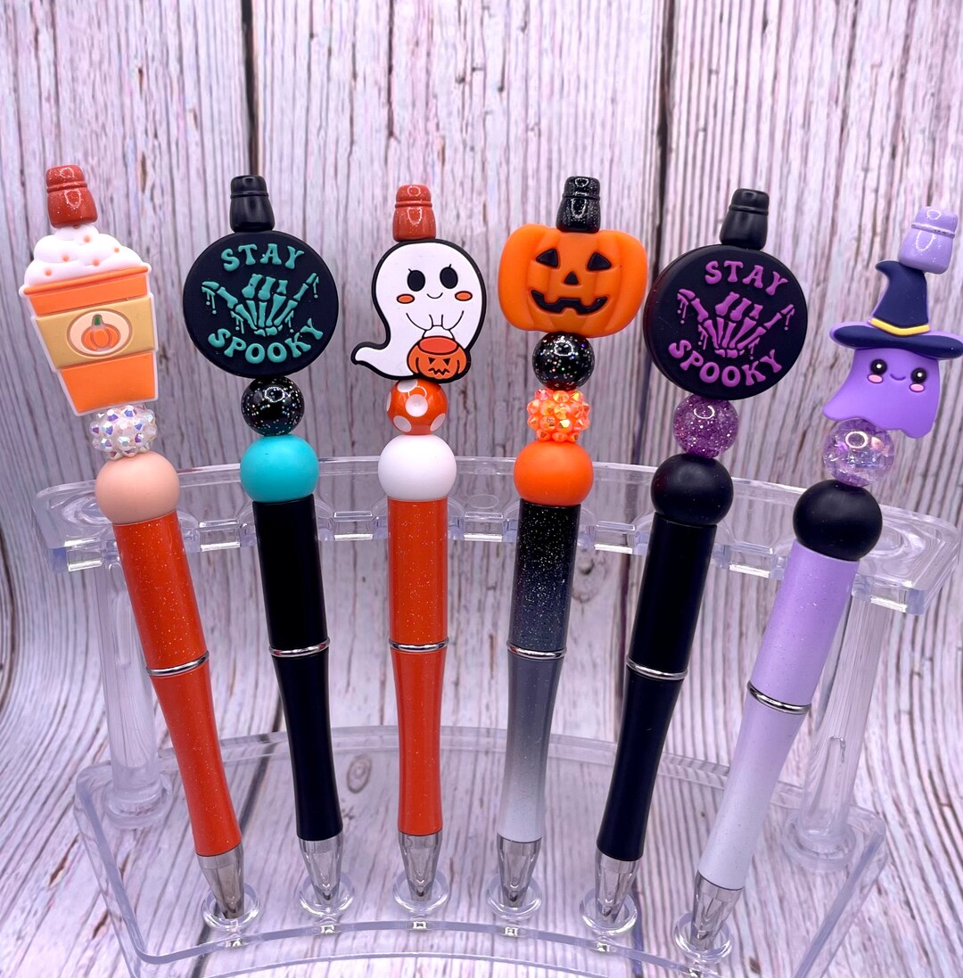 Custom Beaded Pens. Silicone Beaded Pens. Halloween Pen. Beadable Pen ...