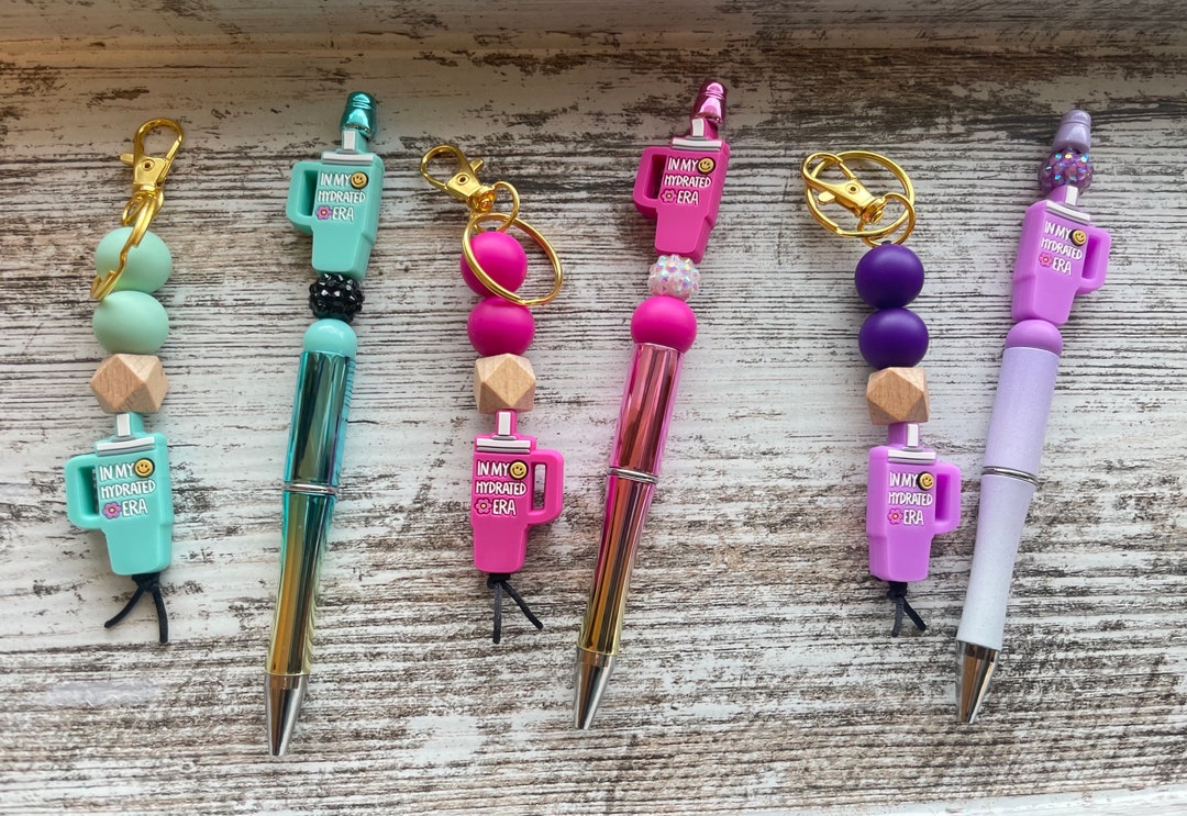 Custom Beaded Pens. Silicone Beaded Pens. Daisy Pen. Hydration Pen ...