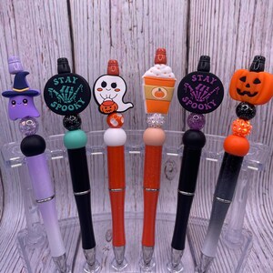 Custom Beaded Pens. Silicone Beaded Pens. Halloween Pen. Beadable Pen ...
