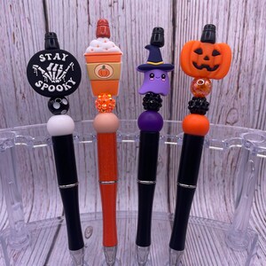 Custom Beaded Pens. Silicone Beaded Pens. Halloween Pen. Beadable Pen ...