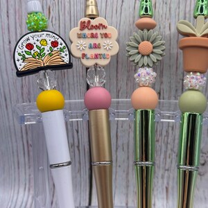 Custom Beaded Pens. Silicone Beaded Pens. Plant Lady Pen. Gardener Pen ...