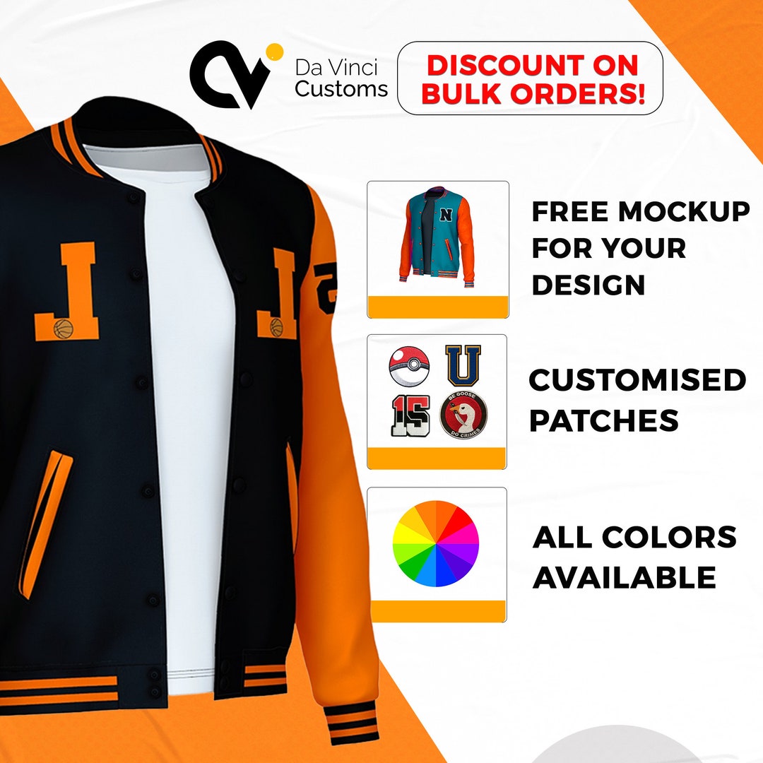 Custom Varsity Jacket - Adult Unisex Bomber Jacket,bomber,varsity ...