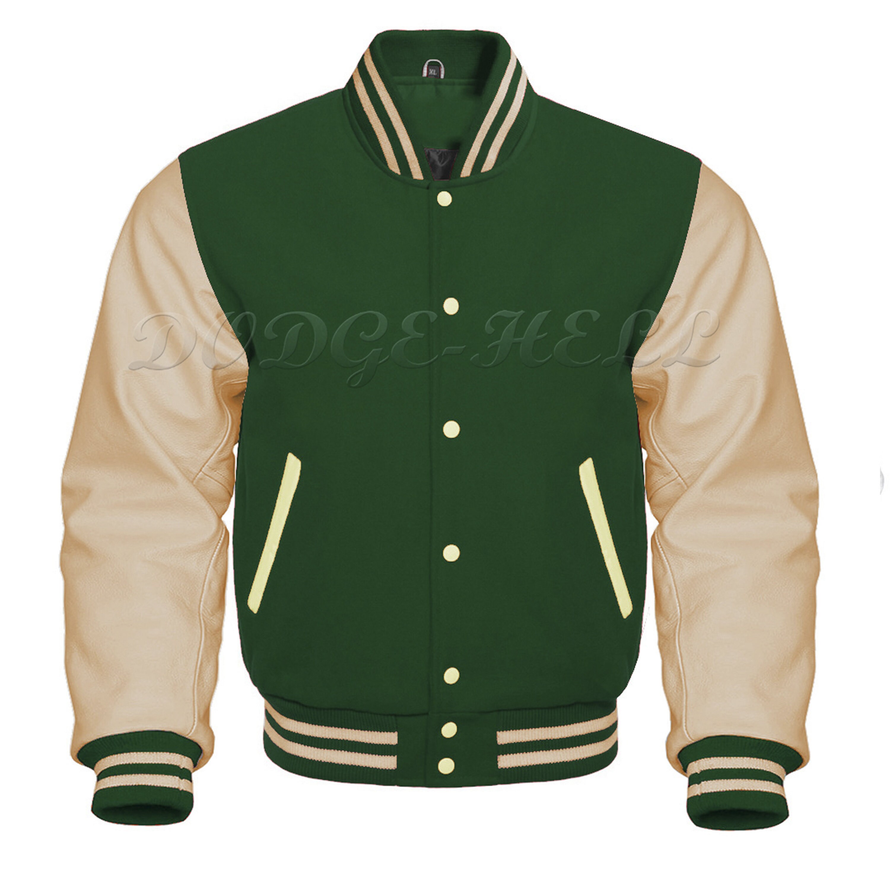 Letterman Baseball Varsity Jacket Cream Sleeves - Etsy