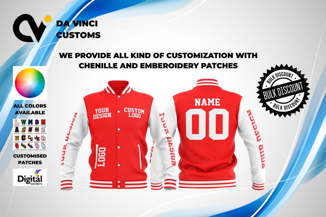 Custom Letterman Varsity Jacket Red Wool Body With White Leather ...