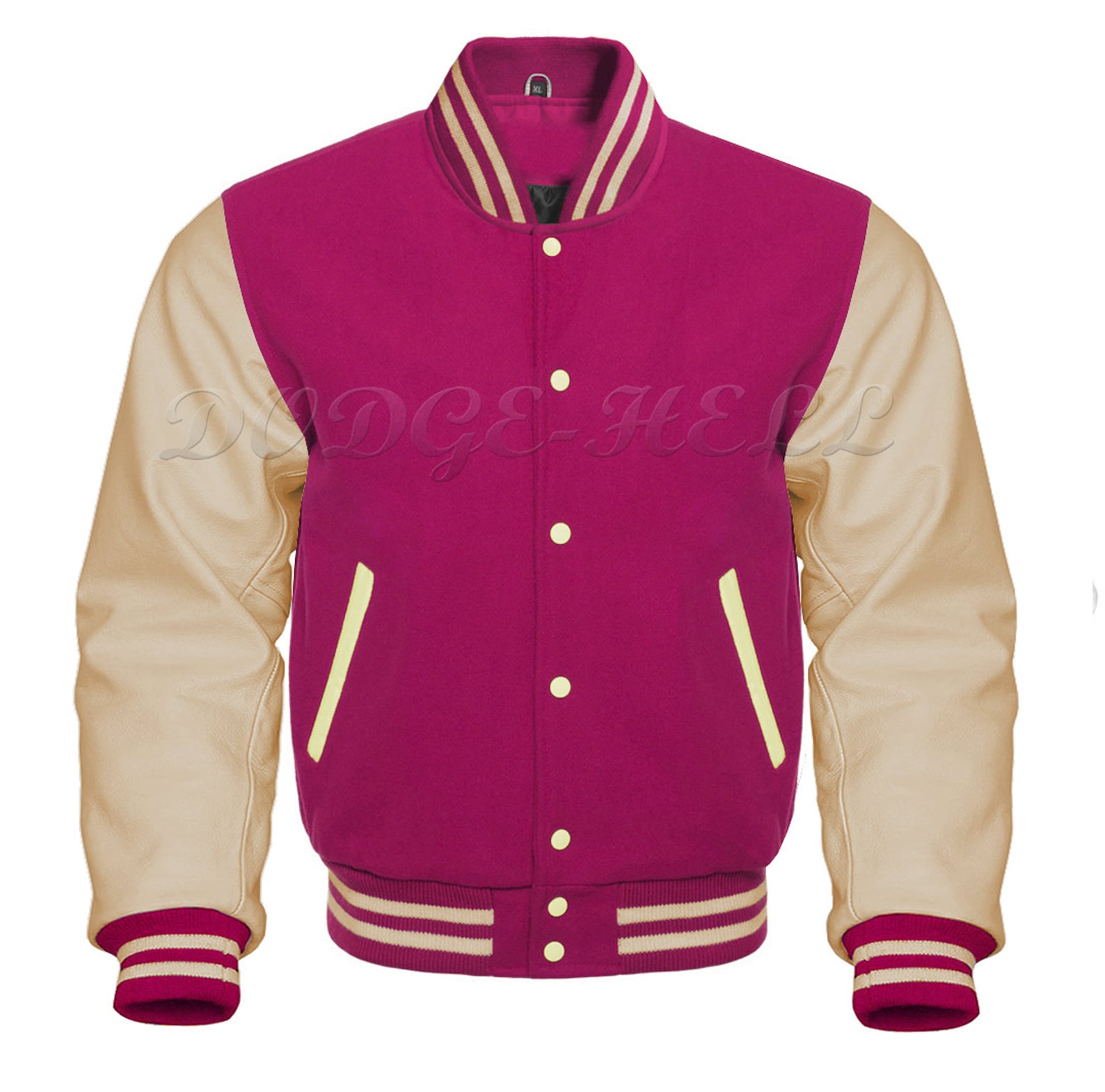 Letterman Baseball Varsity Jacket Cream Sleeves - Etsy
