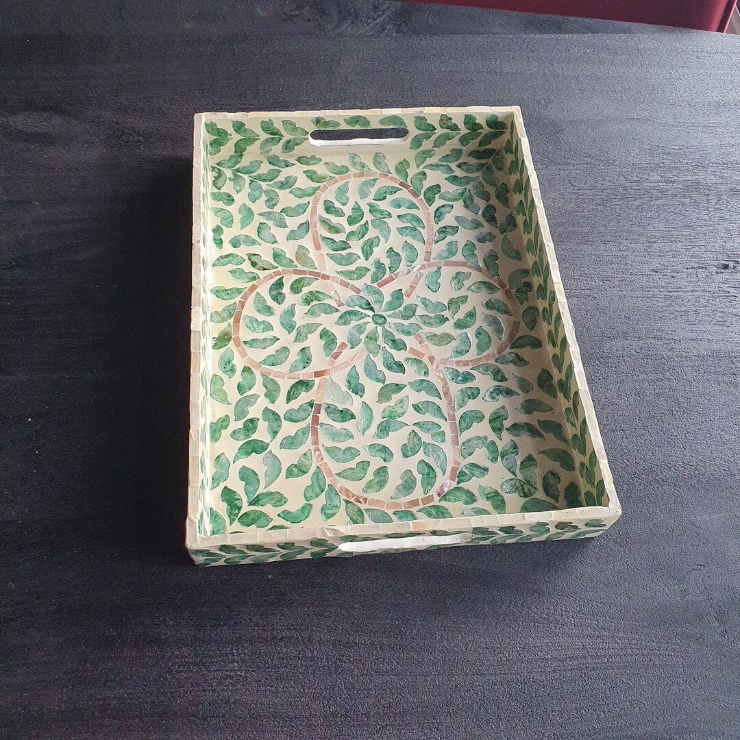 Handmade Mother of Pearl Tray 35x24 Cm - Etsy