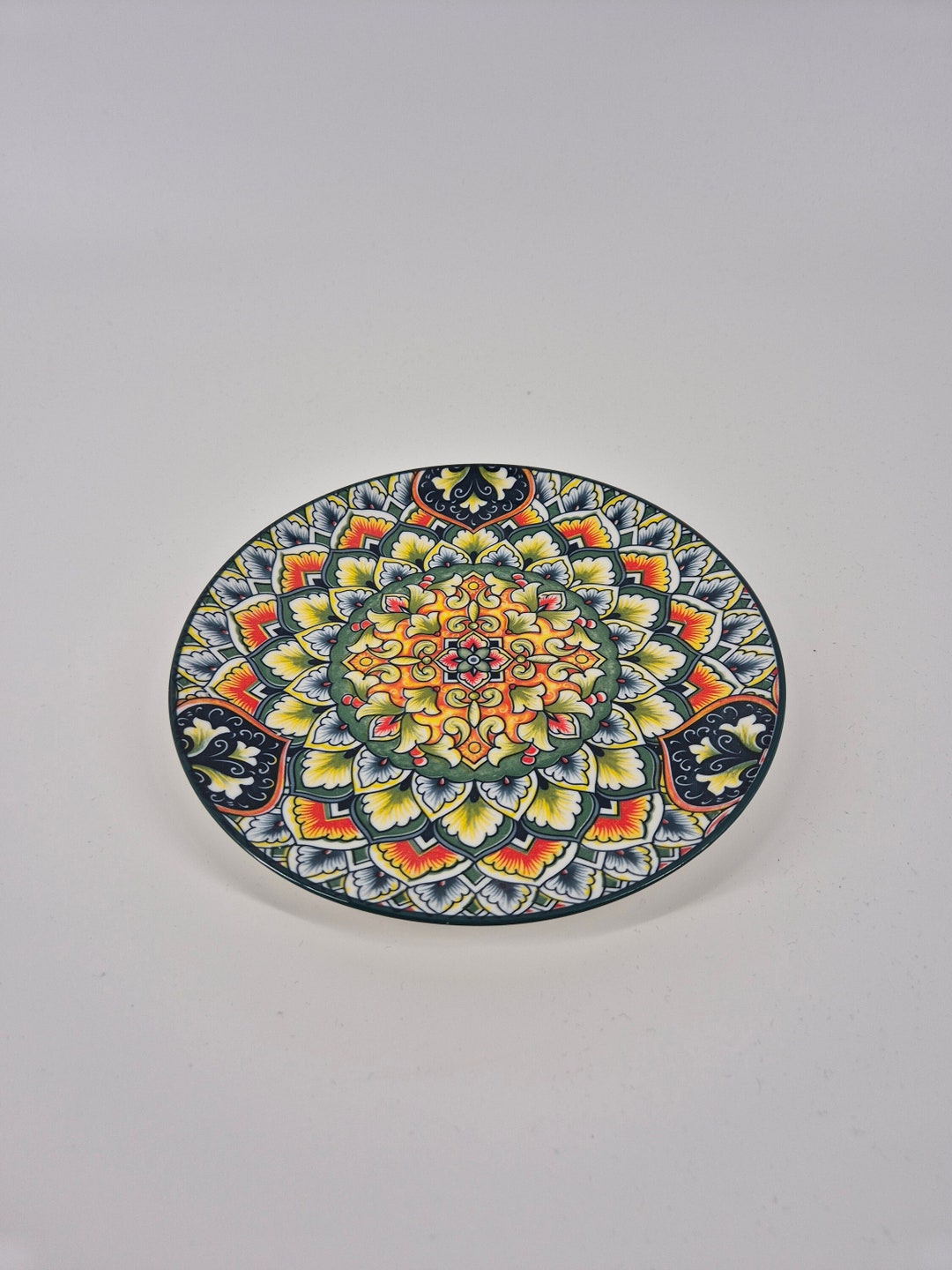Flat Ceramic Plate Nordic 8 Inches - Etsy