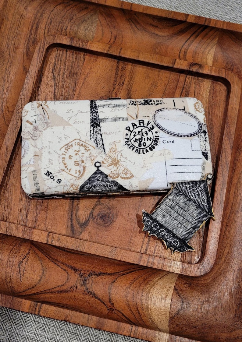 Handmade Paris Eiffel Tower Wallet: Vintage Artisan Clutch Hinged - Etsy
