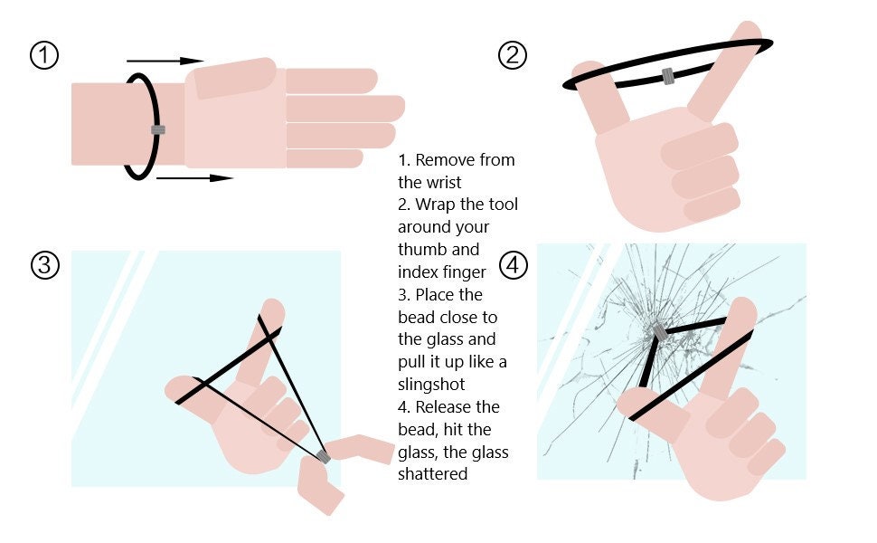 Car Emergency Glass Window Escape Tool Ultimate Emergency Glass Breaker ...