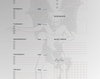 Printable Week at A Glance Calendar, Weekly Organizer Printable, Week ...