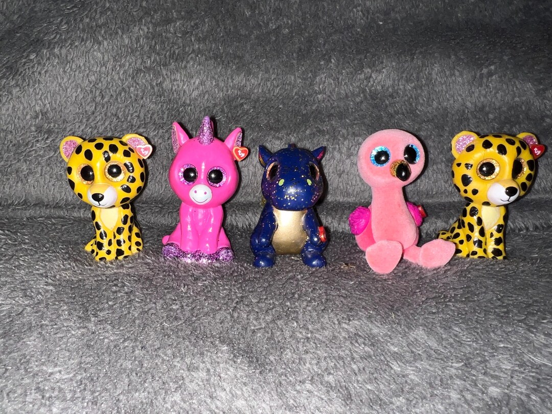 Lot of 5 TY Beanie Boos Mini Boo Speckles, Bubblegum, Gilda, Saffire ...