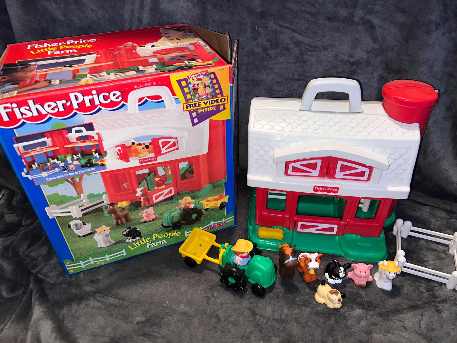 Vintage Fisher Price Little People Farm 72590 Comes With Original Box ...