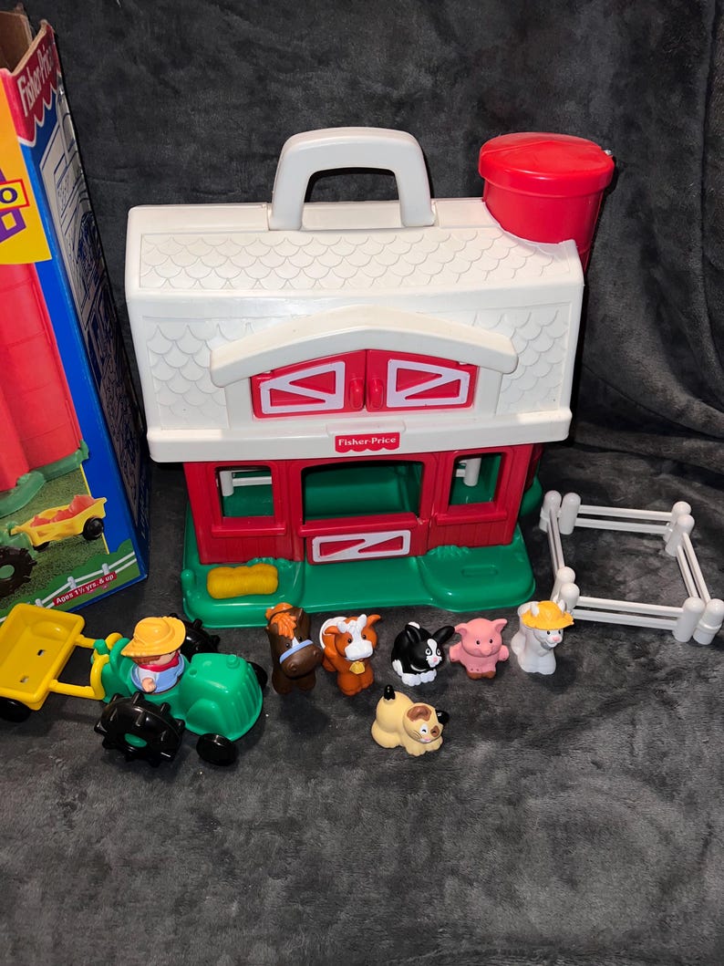 Vintage Fisher Price Little People Farm 72590 Comes With Original Box ...