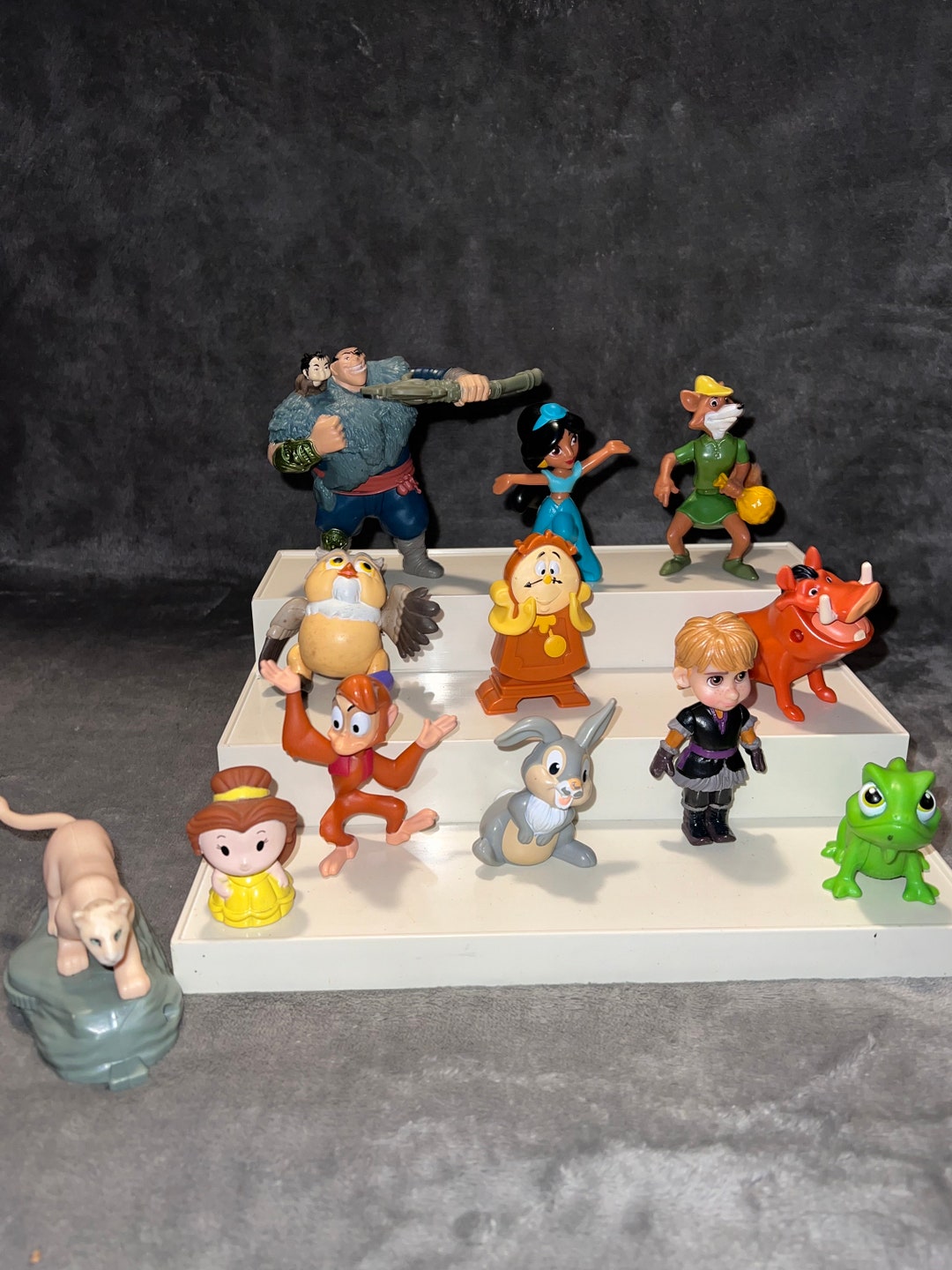 Disney Action Figure Lot Pixar Vintage PVC Robin Hood Bambi Mulan ...