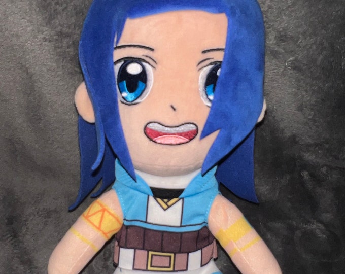 Itsfunneh It's Funneh the Krew Plush Anime Doll Blue Hair Rare Plushie ...