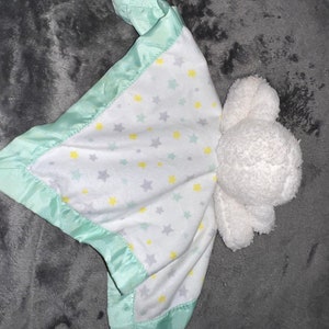 Carter's Child of Mine Lamb Lovey White Green Baby Security Blanket ...