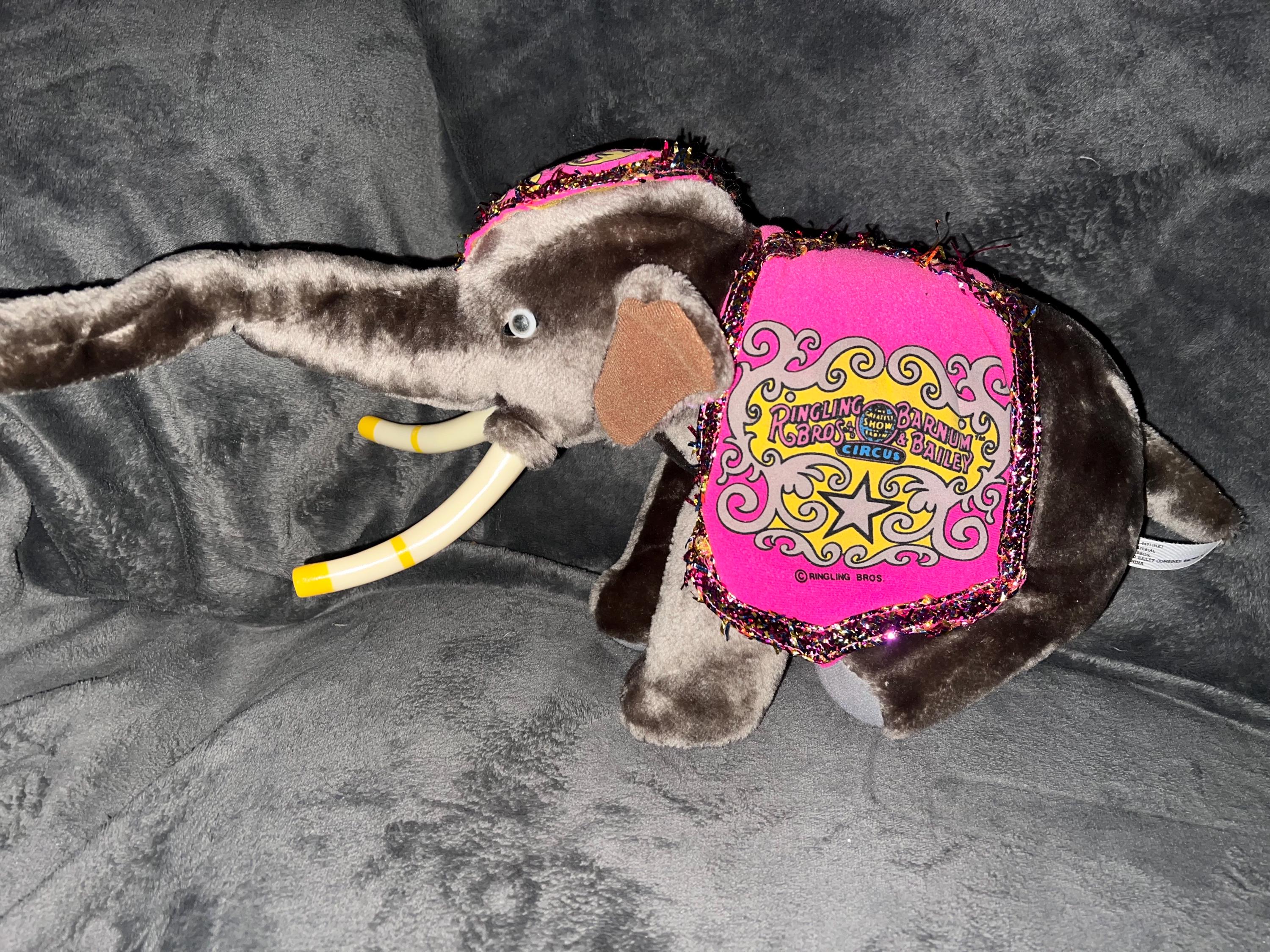 Ringling Bros Barnum & Bailey Circus Elephant Plush 1992 and Baby ...