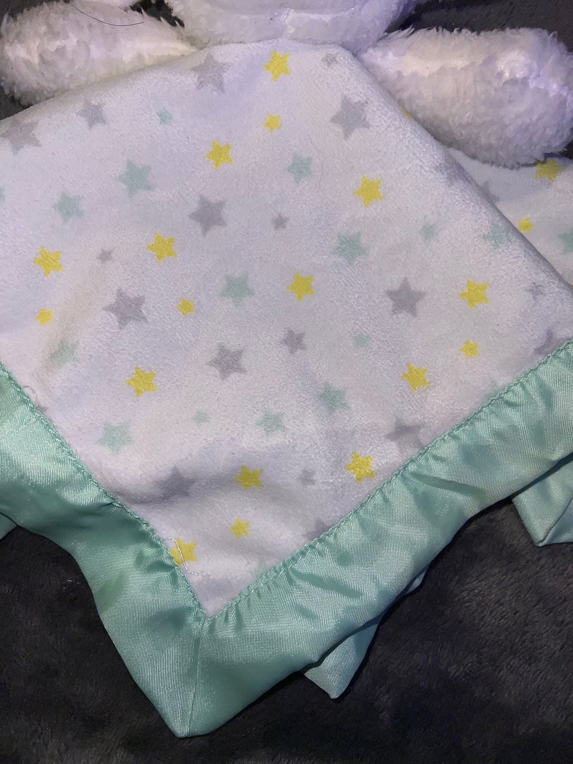 Carter's Child of Mine Lamb Lovey White Green Baby Security Blanket ...