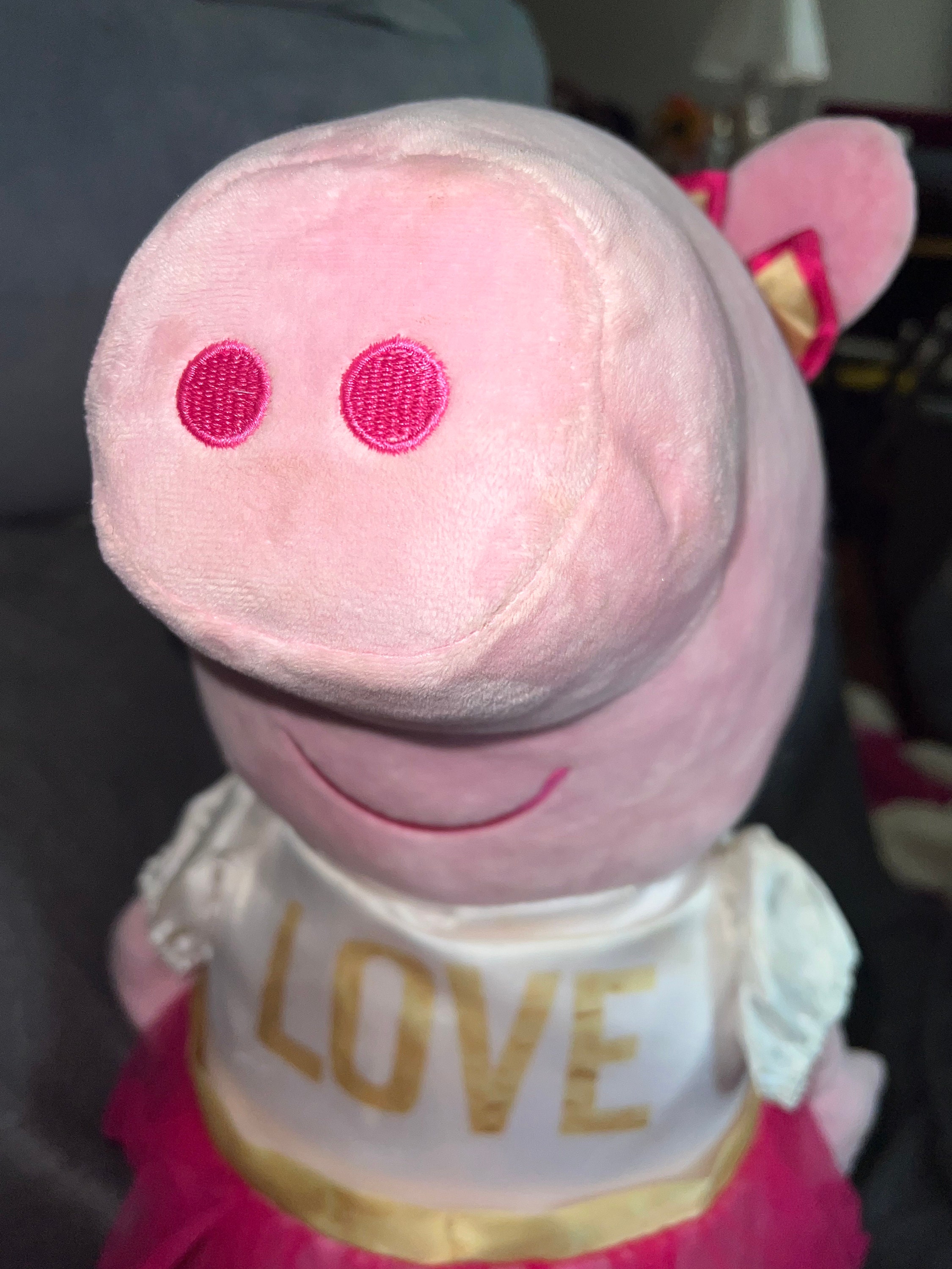 RARE Peppa Pig Porch Greeter Pink Plush Valentine Birthday Party ...