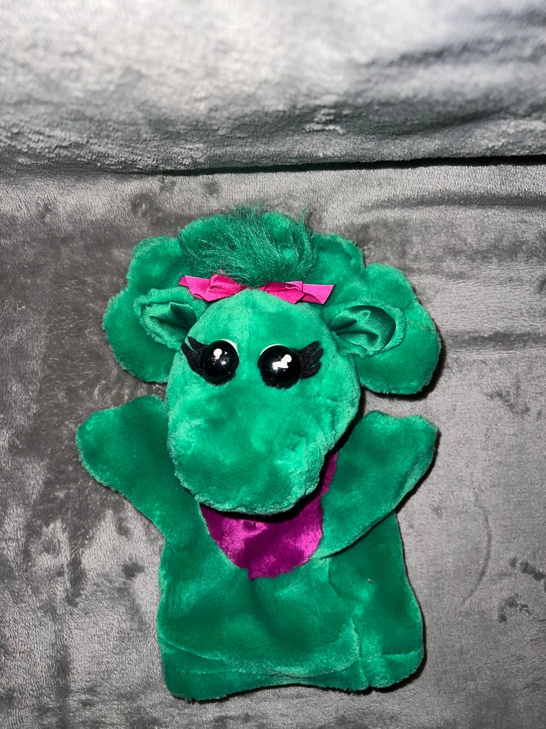 Baby Bop Plush Hand Puppet Stuffed Animal Doll Vintage 1990s Barney ...