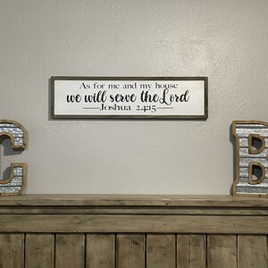 Scripture Sign Christian Decor Christian Sign as for Me and - Etsy