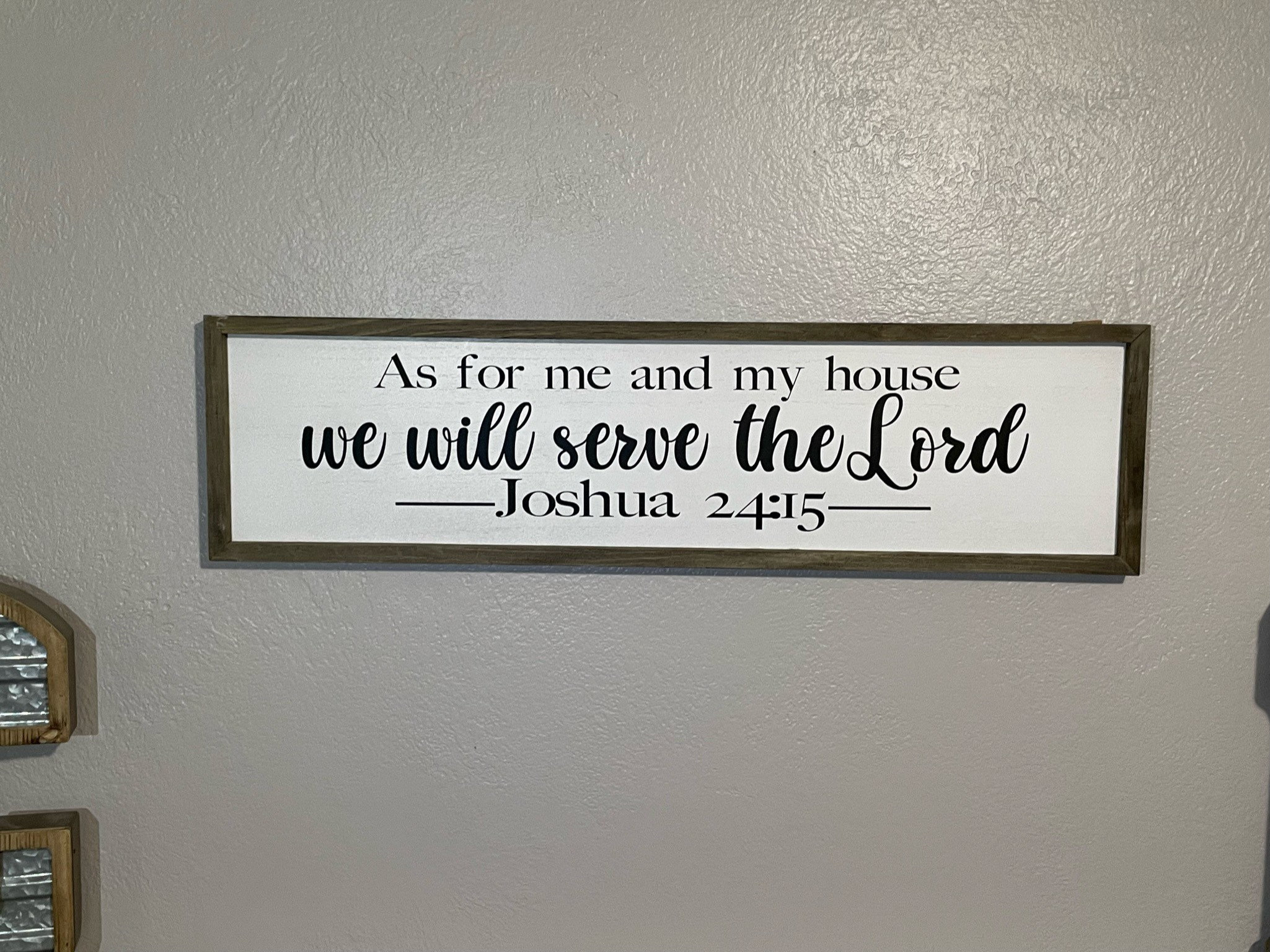 Scripture Sign Christian Decor Christian Sign as for Me and - Etsy