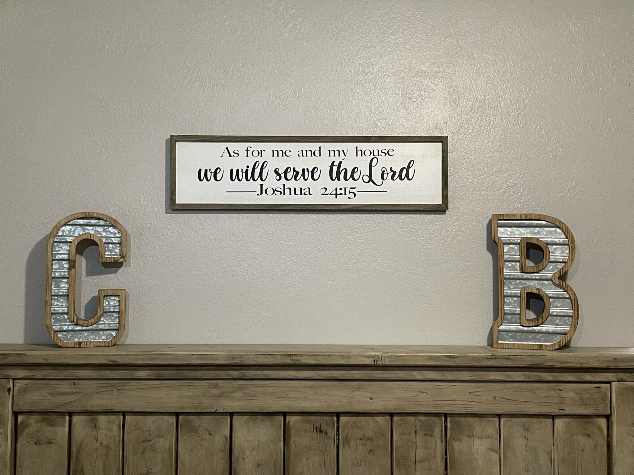 Scripture Sign Christian Decor Christian Sign as for Me and - Etsy