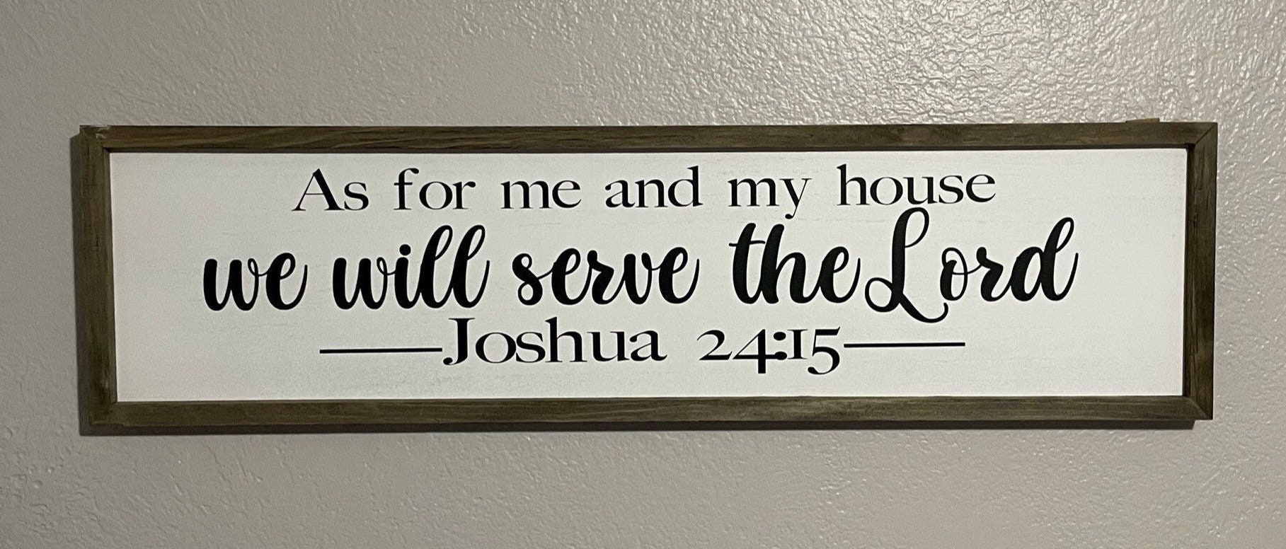 Scripture Sign Christian Decor Christian Sign as for Me and - Etsy