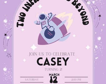 Two Infinity and Beyond Invitation, Two Infinity and Beyond Birthday ...