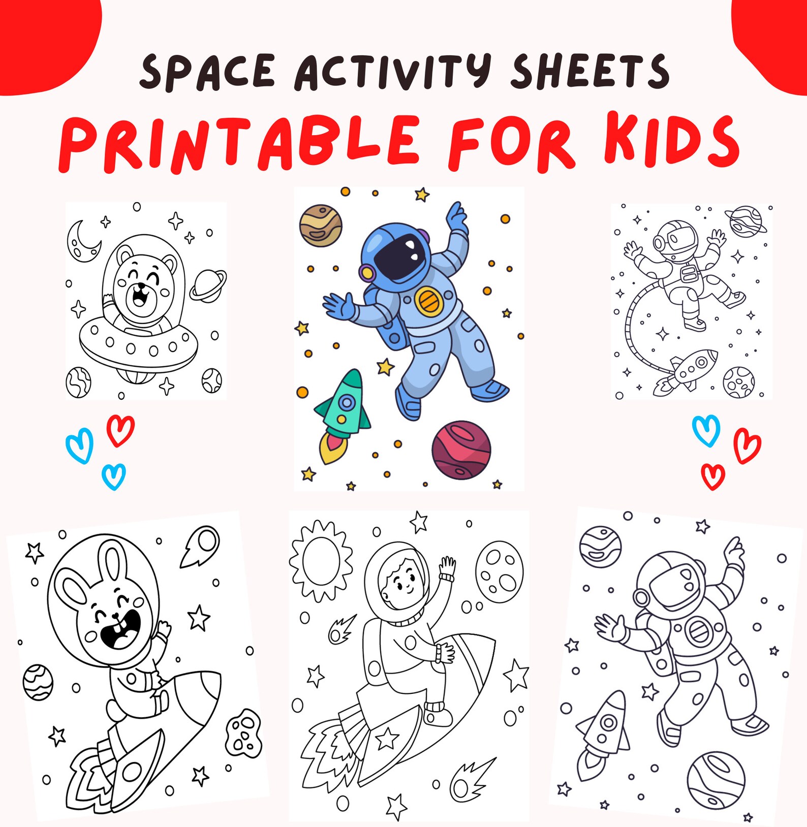 Space Planets Coloring Pages Printable for Kids Astronomy Outer Space ...