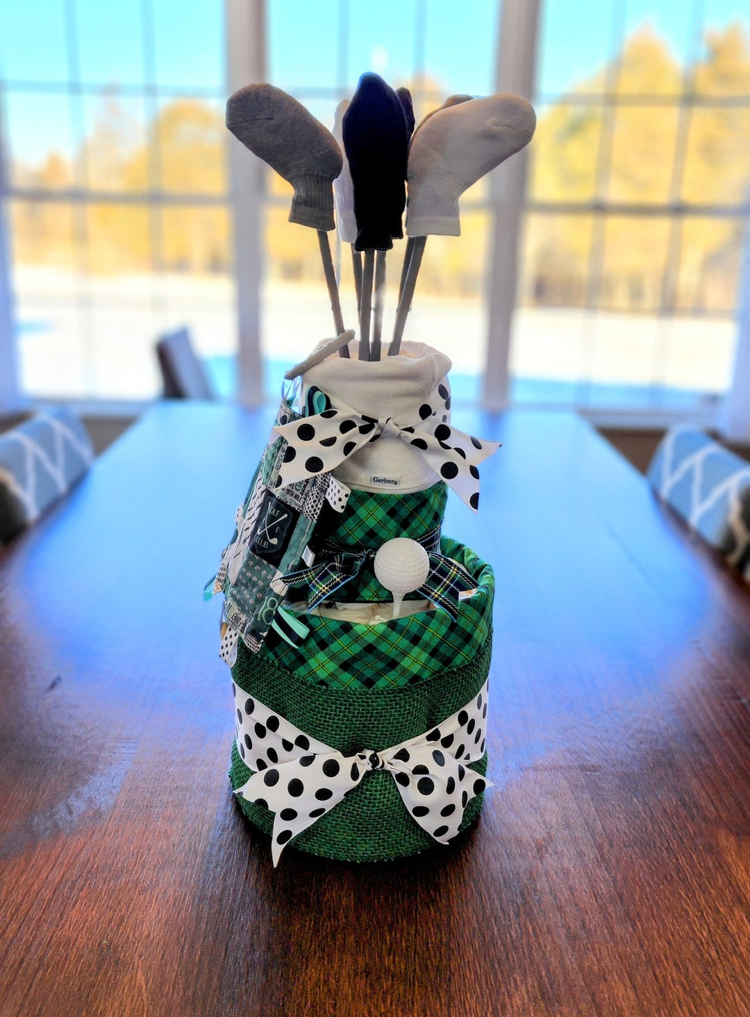 Golf Diaper Cake Golf Baby Shower Gift Gender Neutral Baby Gift Newborn ...