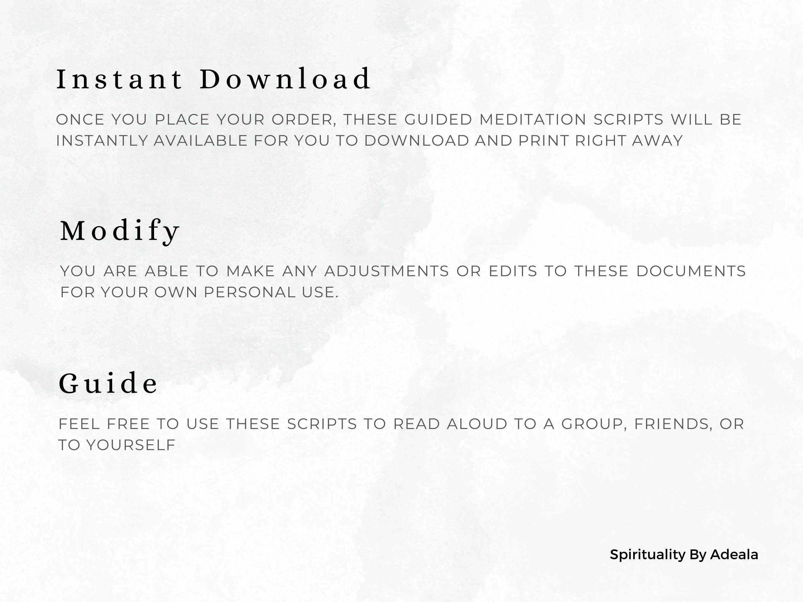 Includes 10 Guided Meditation Scripts, Spiritual Meditation Bundle Pack ...