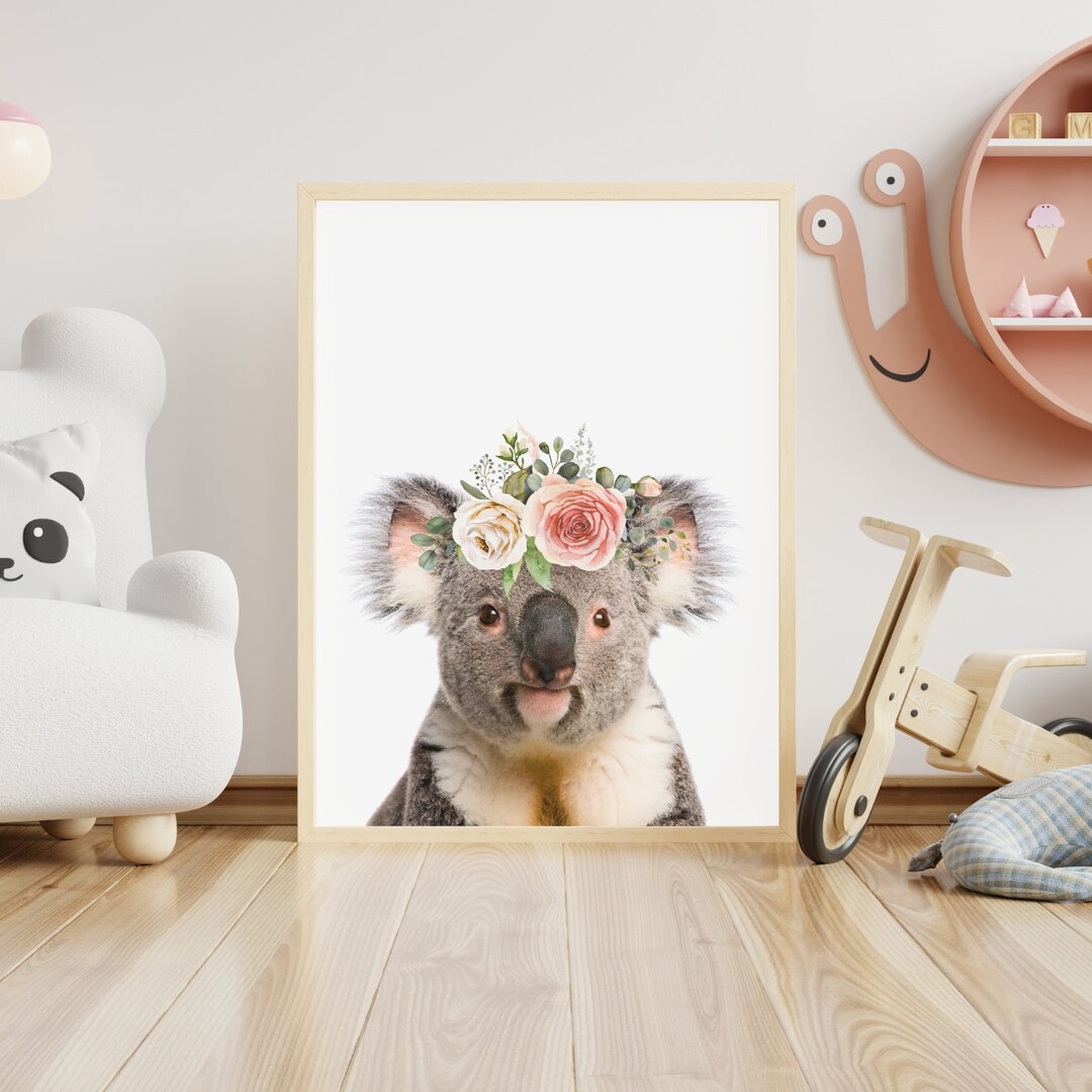 Nursery Wall Art Portrait of Koala Bear Koala Print Koala Bear Kids ...