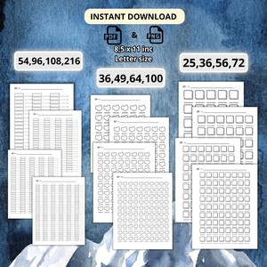 Blank Color Swatch Charts Printable Color Palettes for Coloring Markers ...