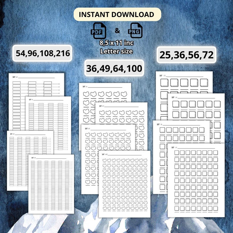 Blank Color Swatch Charts Printable Color Palettes for Coloring Markers ...