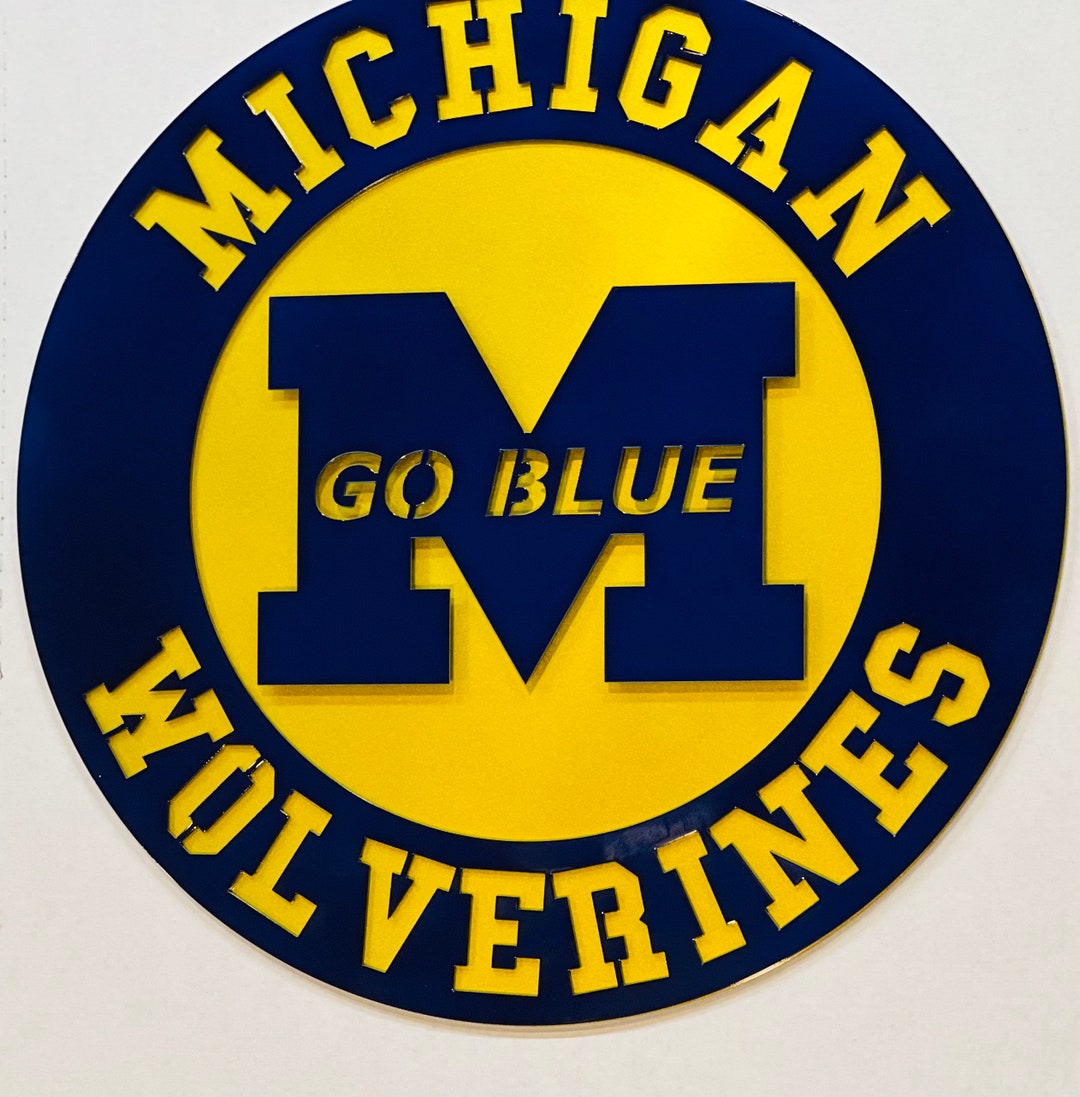 Michigan Wolverines Sign Art - Etsy