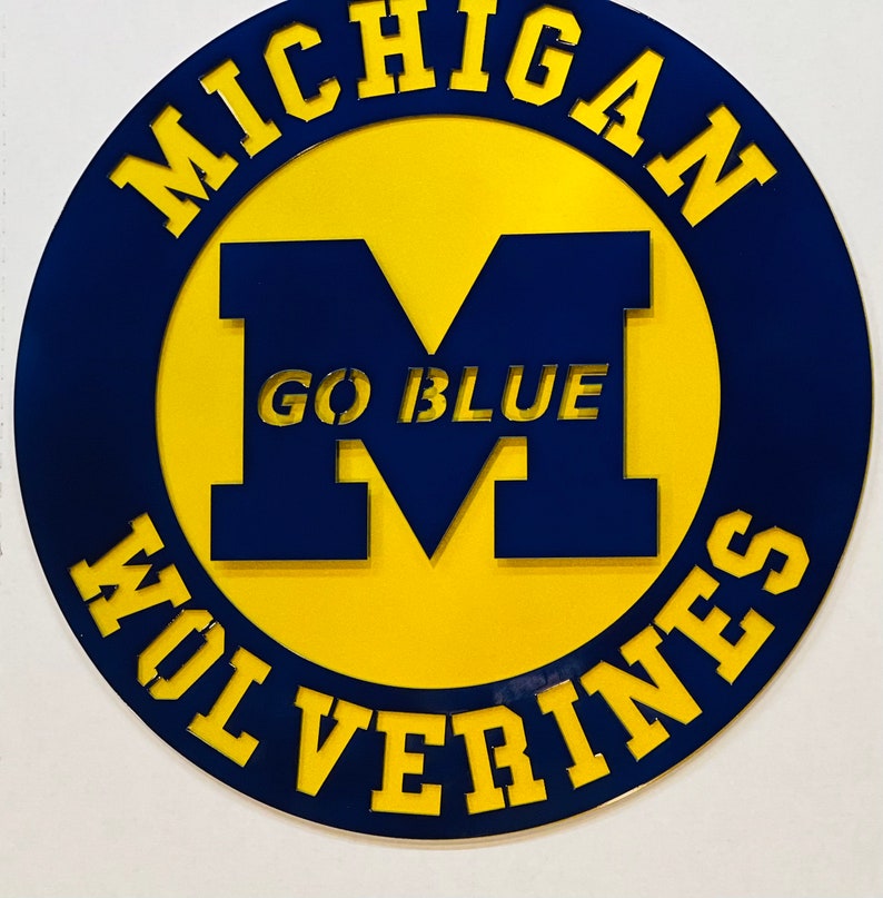 Michigan Wolverines Sign Art - Etsy