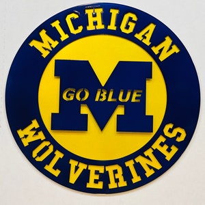Michigan Wolverines Sign Art - Etsy