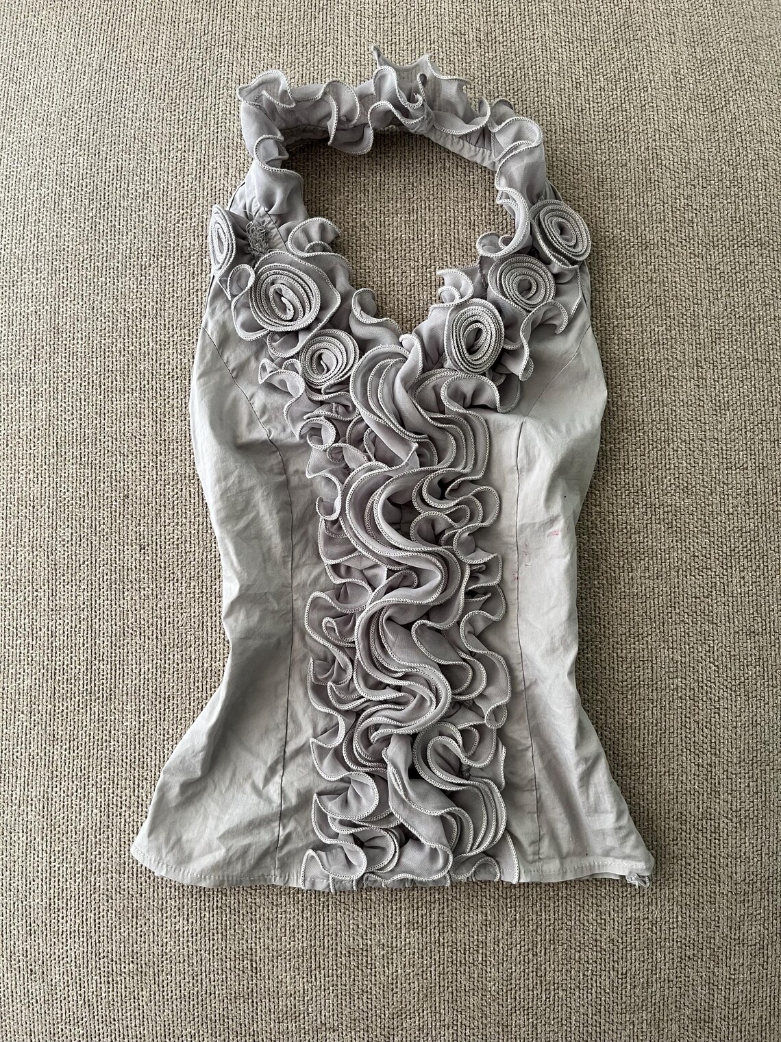 00s Office Siren Grey Halter Top - Etsy
