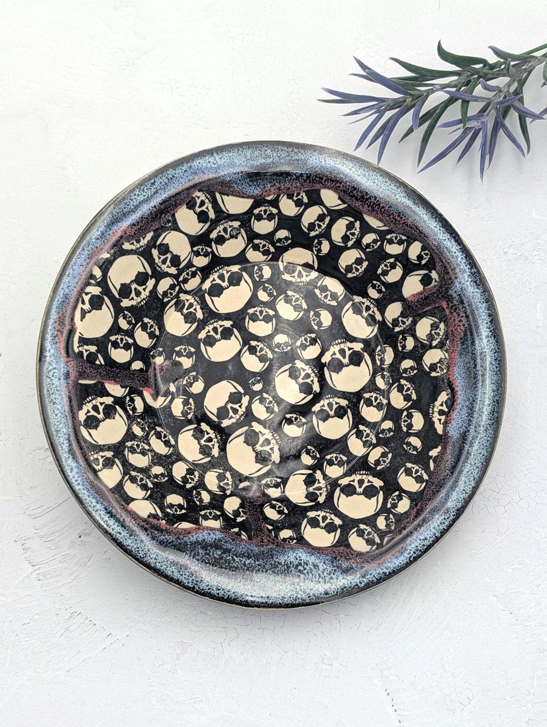 Skull Ceramic Dinnerware Bowl, Pasta Bowl Handmade, Wheel Thrown ...