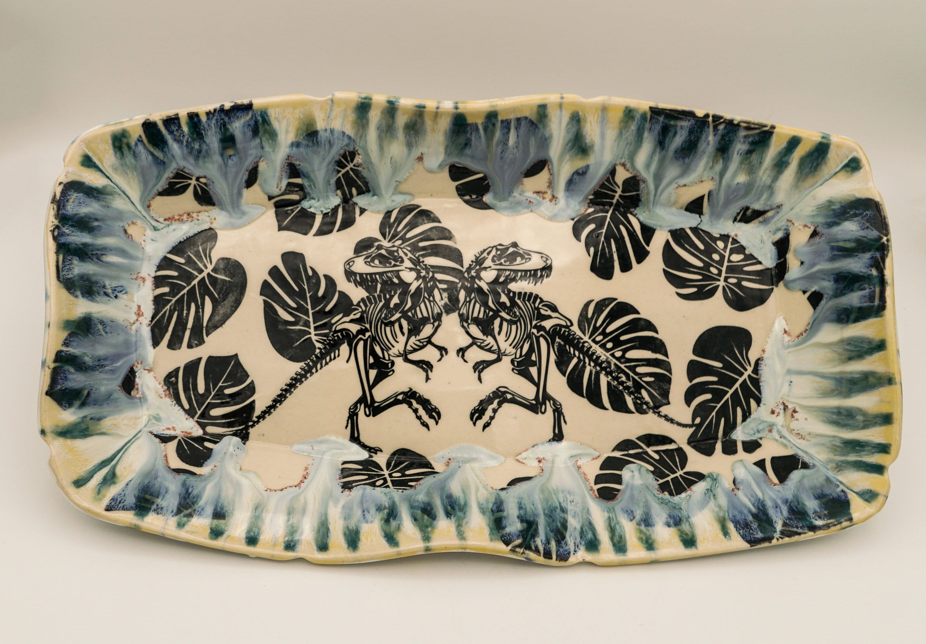 T Rex Skeleton Dinosaur Tray for Appetizers, Dinosaur Gifts for Adults ...