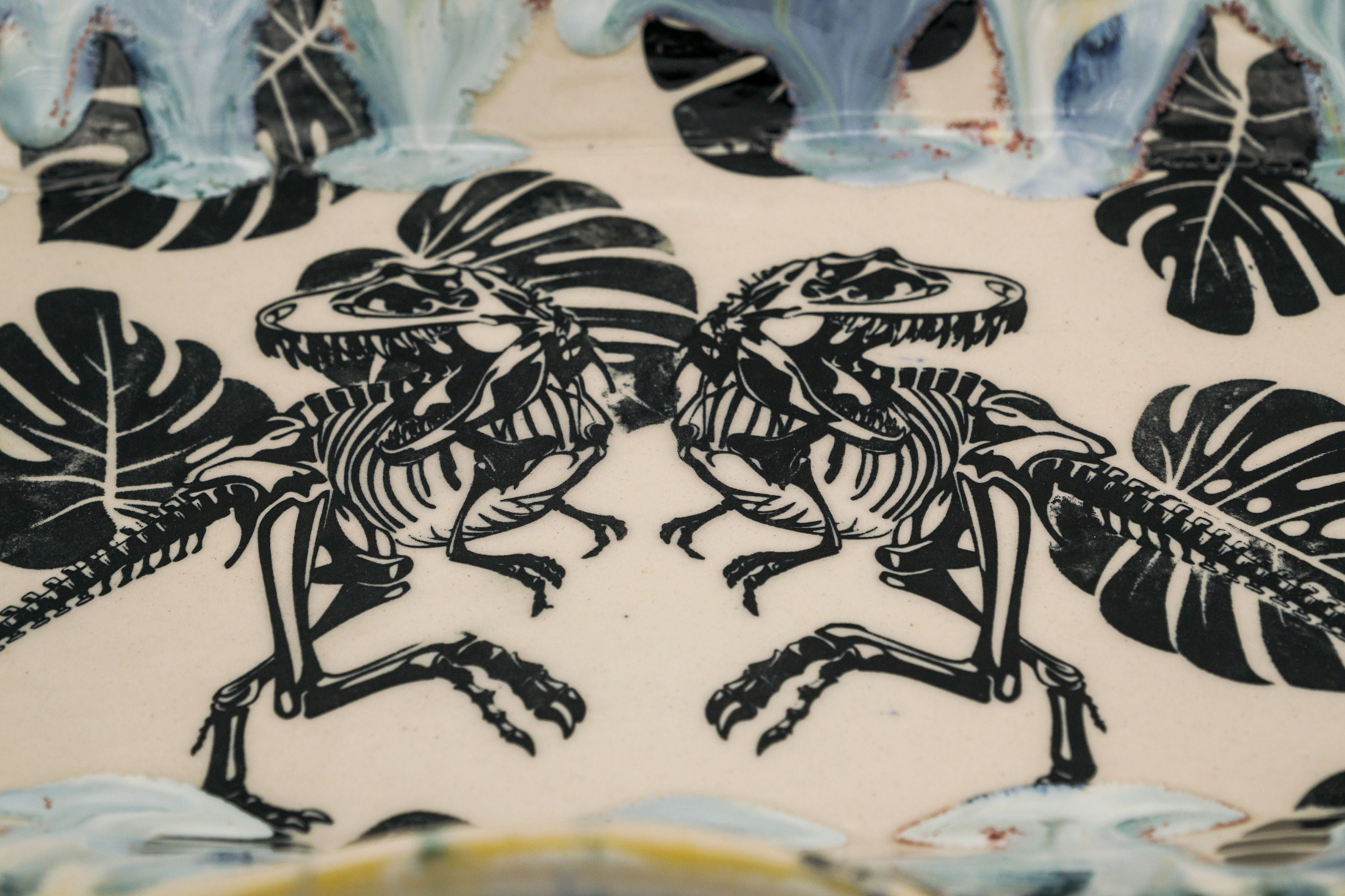 T Rex Skeleton Dinosaur Tray for Appetizers, Dinosaur Gifts for Adults ...