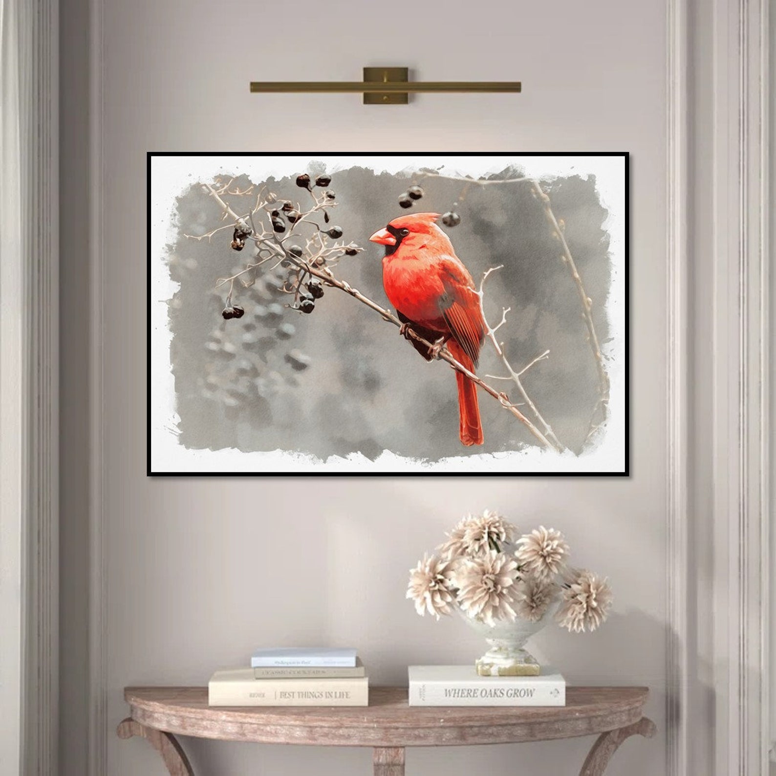 Watercolor Red Cardinal Art Print, Printable Red Cardinal Wall Art ...
