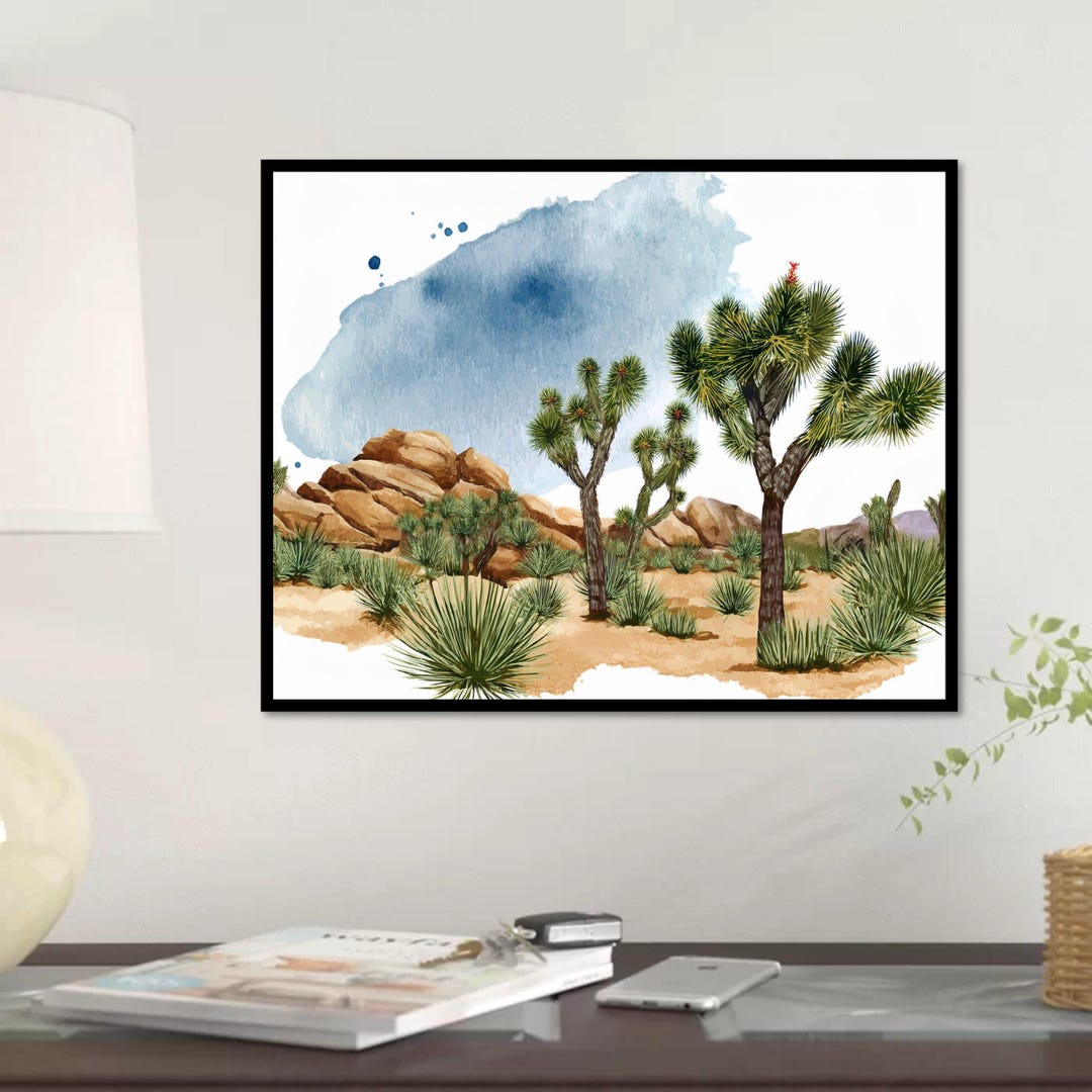 Watercolor Joshua Tree Printable Wall Art, Joshua Tree Art Print ...