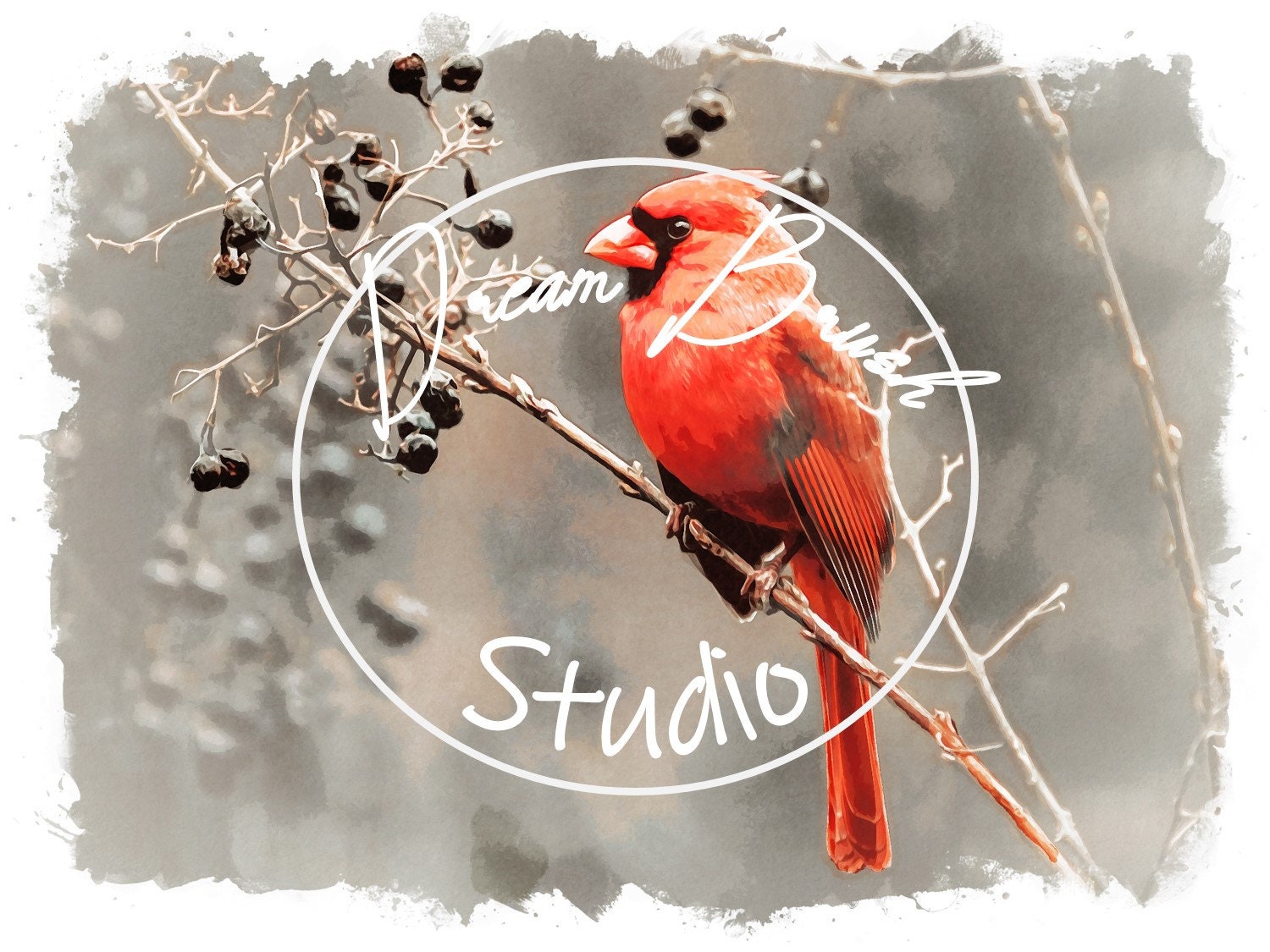 Watercolor Red Cardinal Art Print, Printable Red Cardinal Wall Art ...