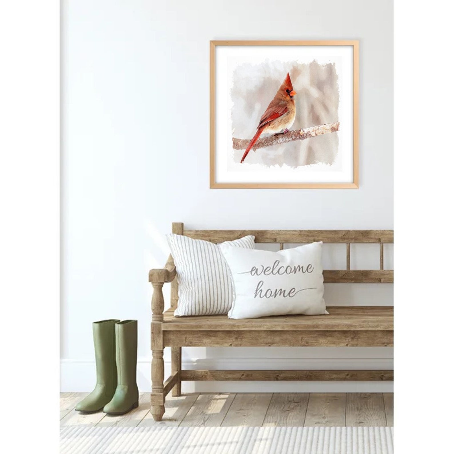 Watercolor Red Cardinal Bird Art Print, Bird Art Download, Printable ...
