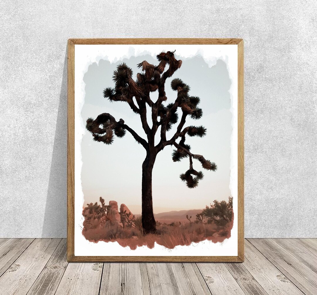 Watercolor Joshua Tree Art, Printable Wall Art Joshua Tree Digital ...