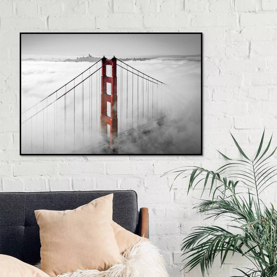 Golden Gate Bridge Wall Art Digital, Digital Golden Gate Bridge Art ...