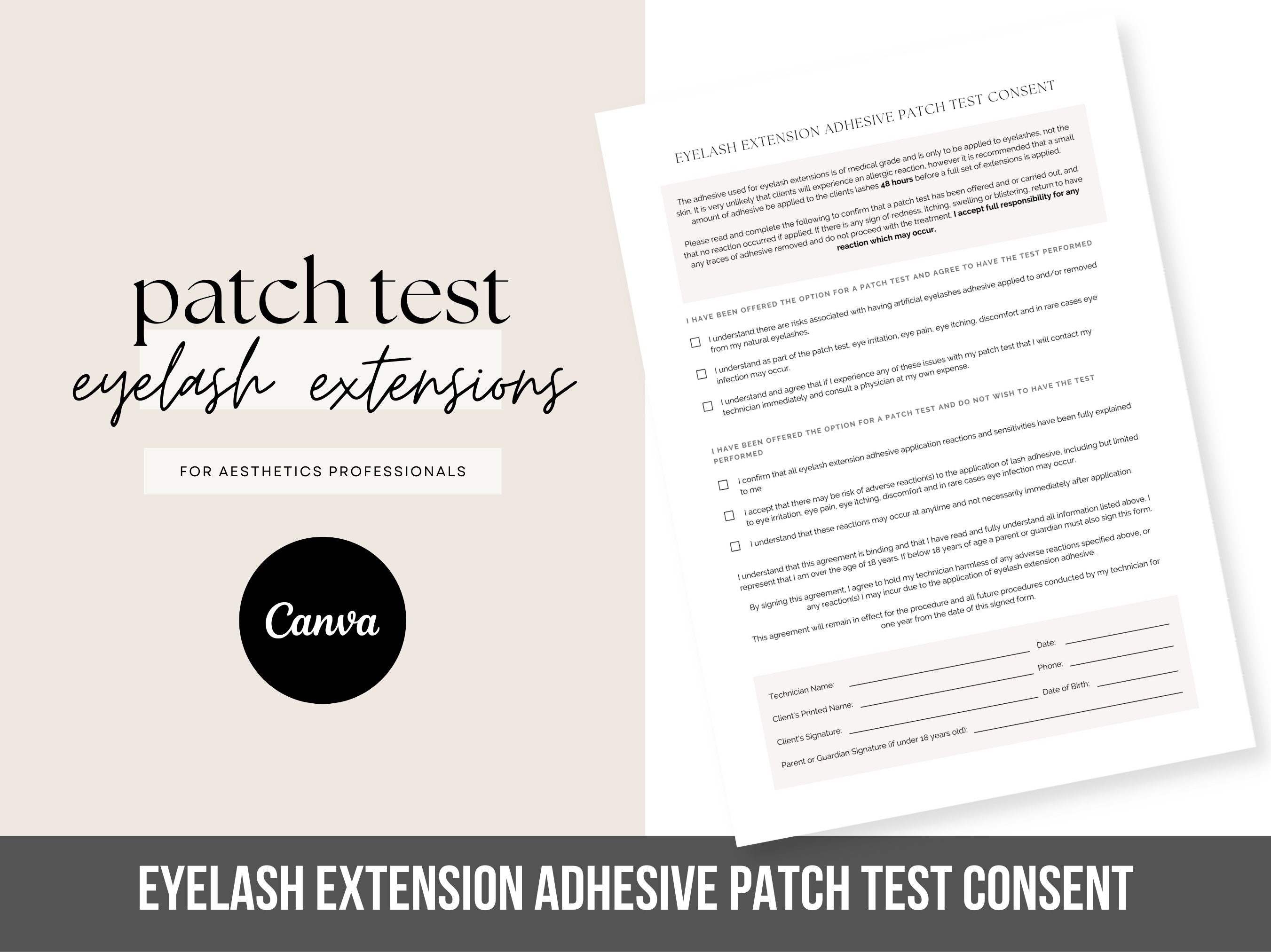 Printable Patch Test Disclaimer Form - Printable Forms Free Online